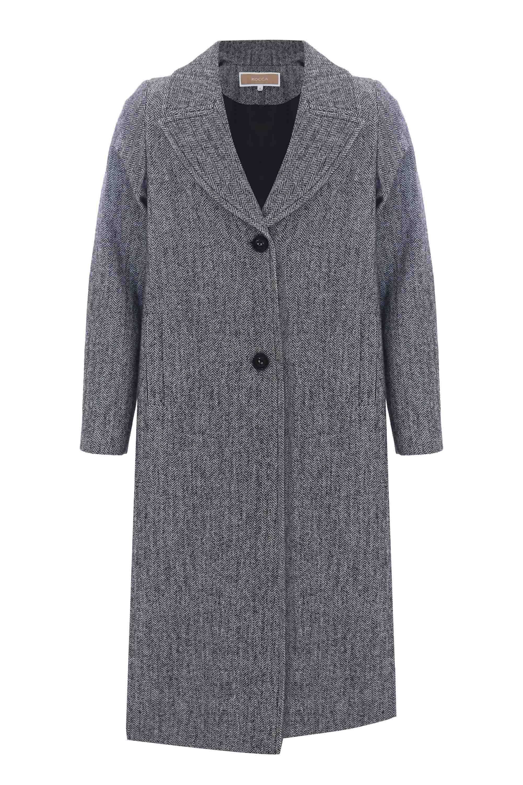 Long grey coat - Coat TALULAH | Kocca