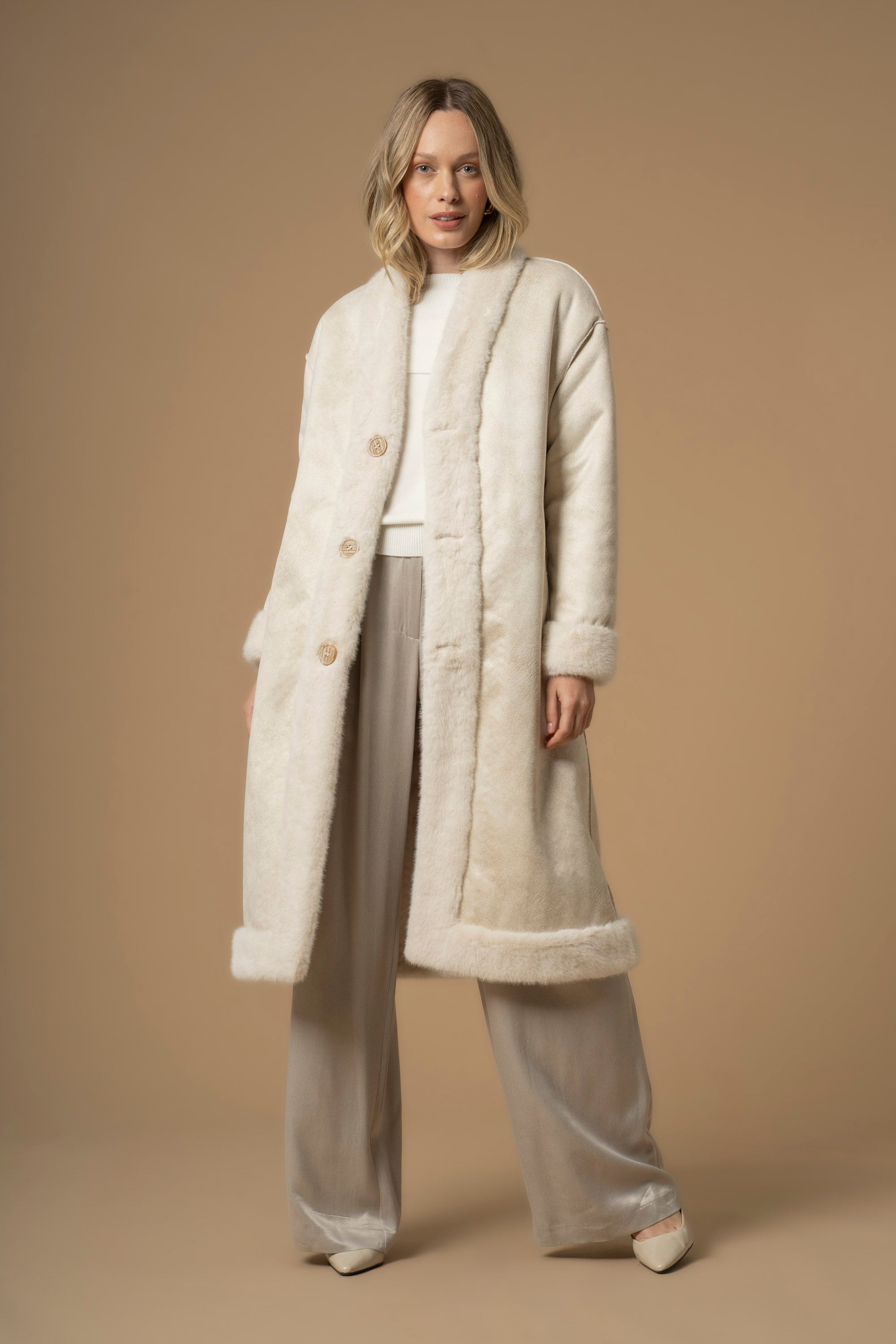 Modern stylish cosy jumper style coat - Coat MARGARETE | Kocca