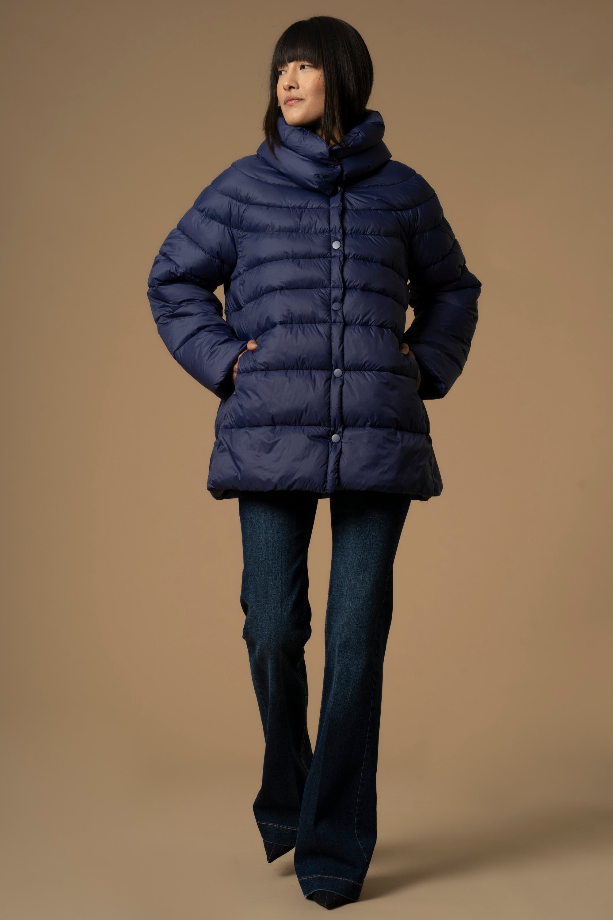 Casual chic quilted short coat - Coat ROLANDO | Kocca