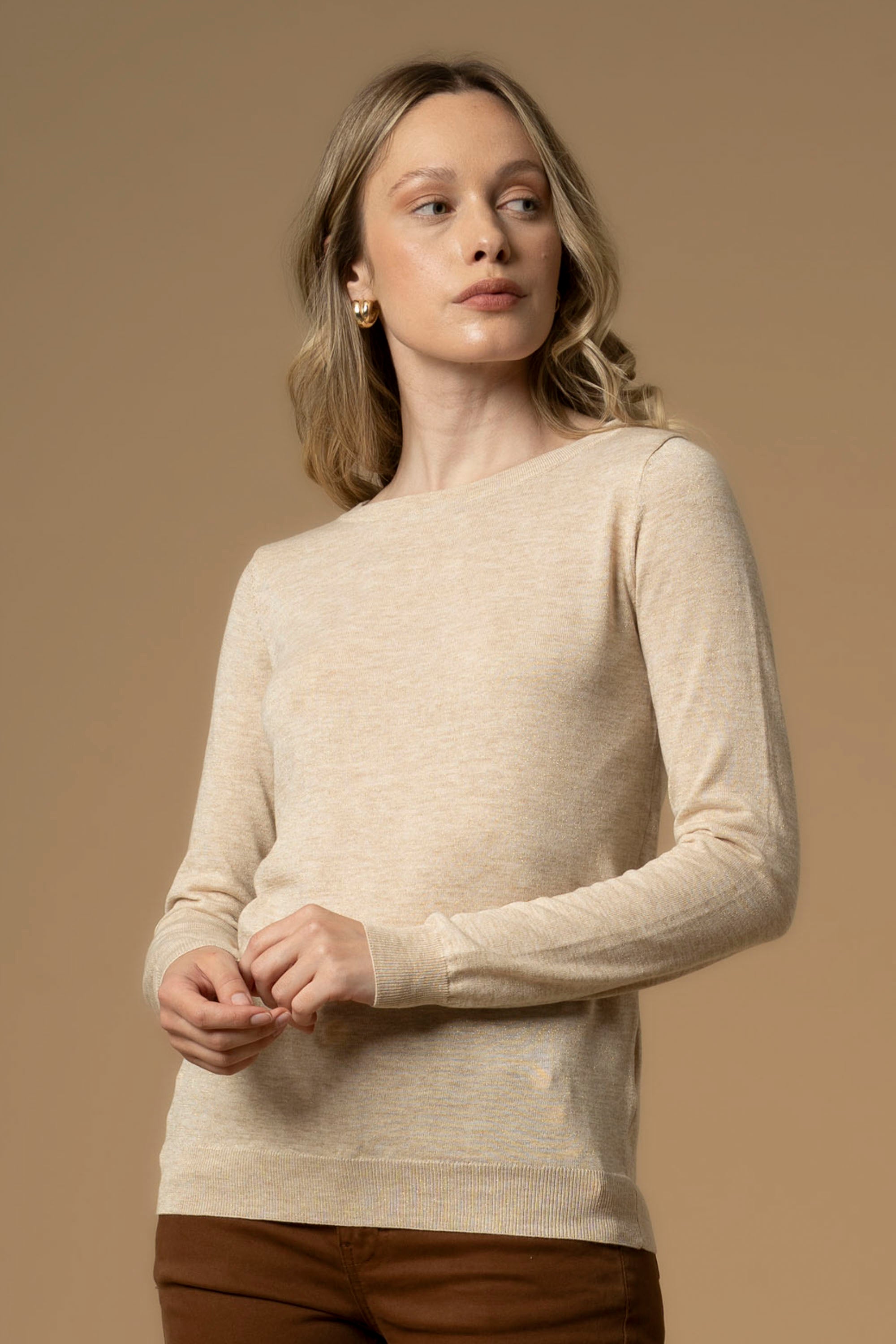 Traditional slim fit long sleeved sweatshirt - Sweater MARTINE | Kocca