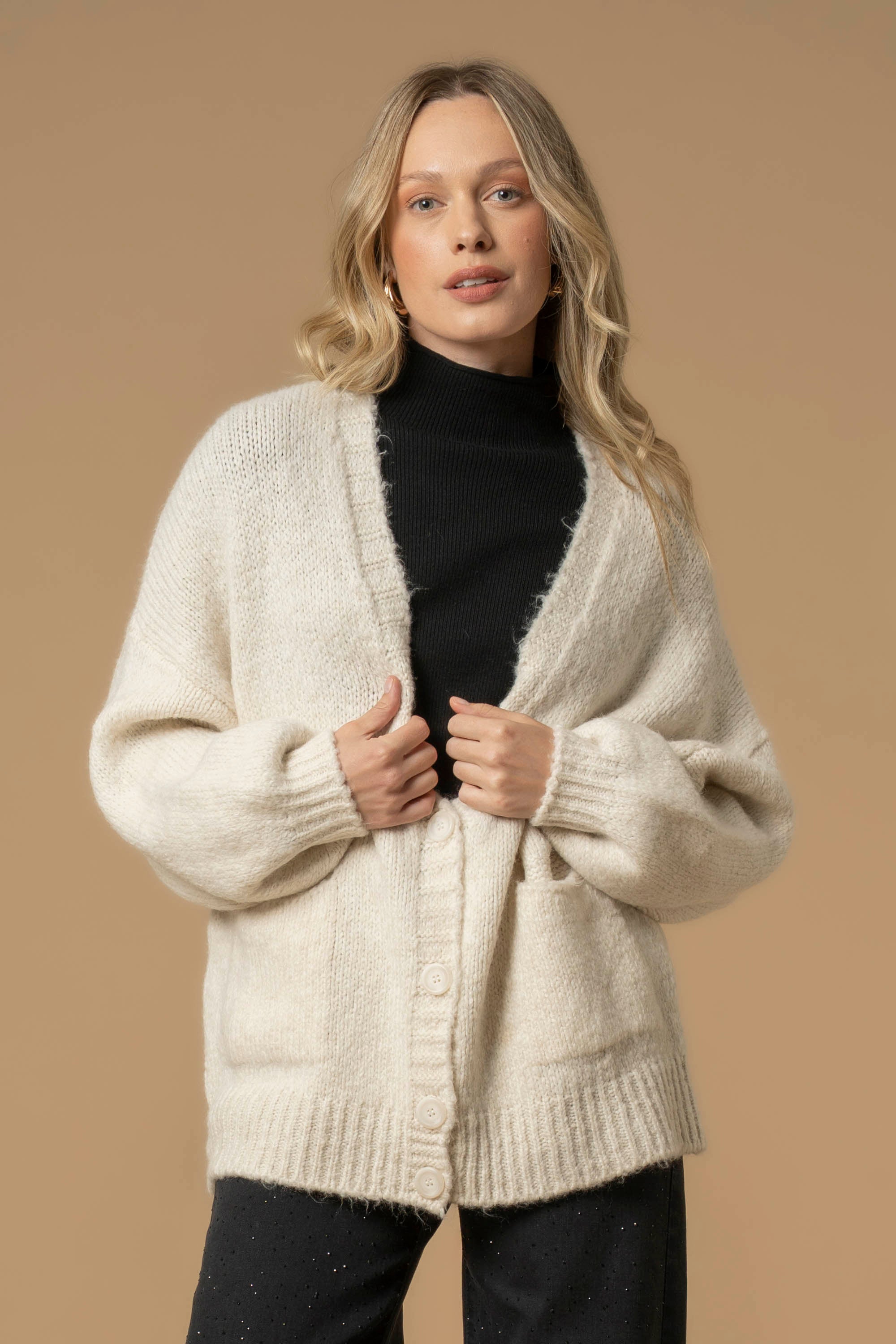 Casual chic cardigan style sweater - Sweater IGONE | Kocca