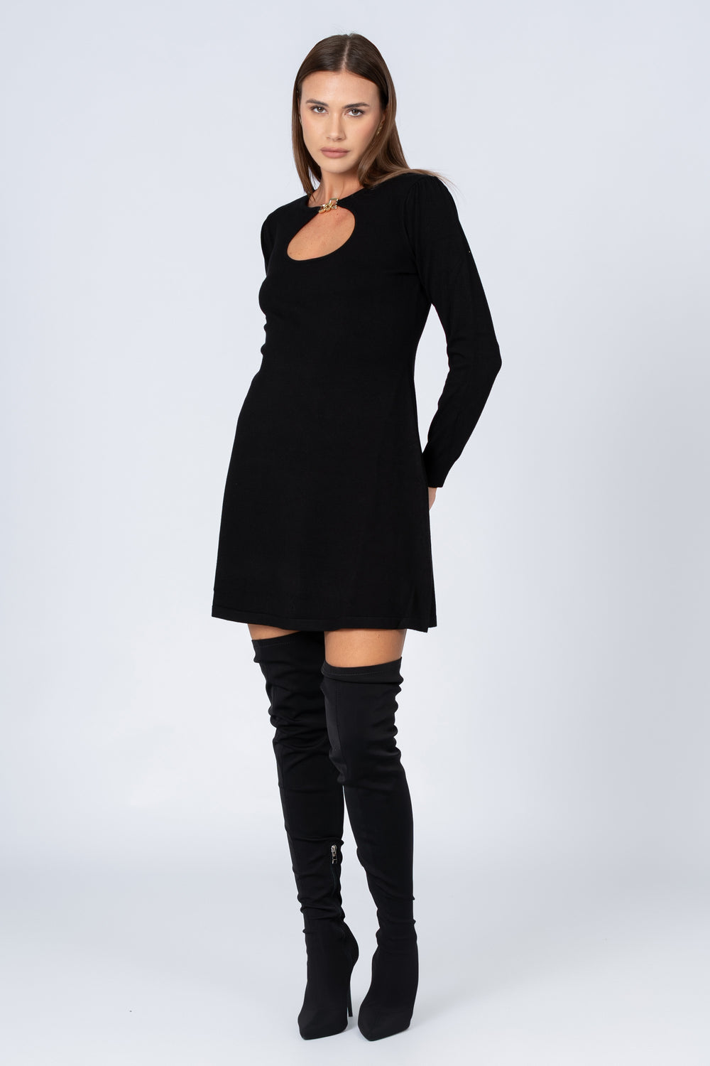 Abito corto con dettaglio gioiello - ABITO TETIX | Kocca