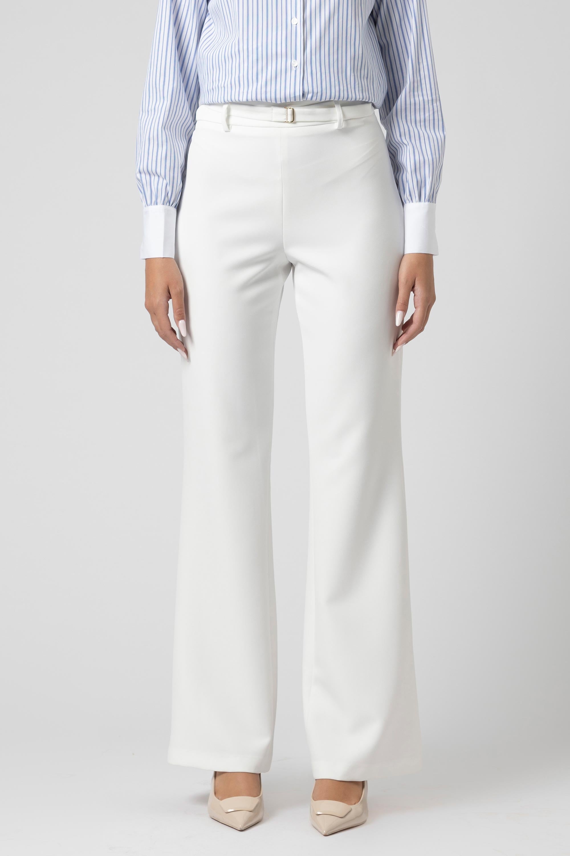 Upmarket slim fit flared full length trousers - Pantaloni BELLAX by Kocca